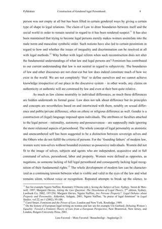 Construction Of Gendered Legal Personhood In The History Of | PDF