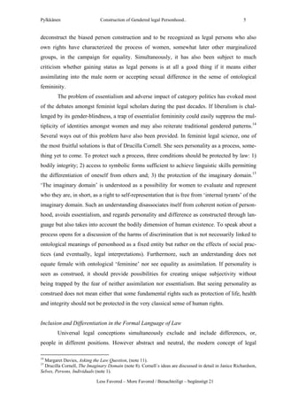 Construction Of Gendered Legal Personhood In The History Of | PDF
