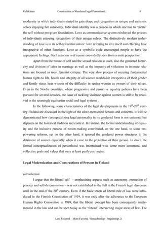Construction Of Gendered Legal Personhood In The History Of | PDF