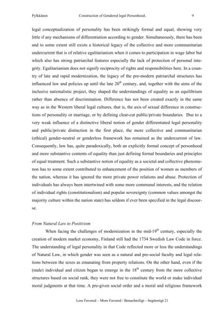 Construction Of Gendered Legal Personhood In The History Of | PDF