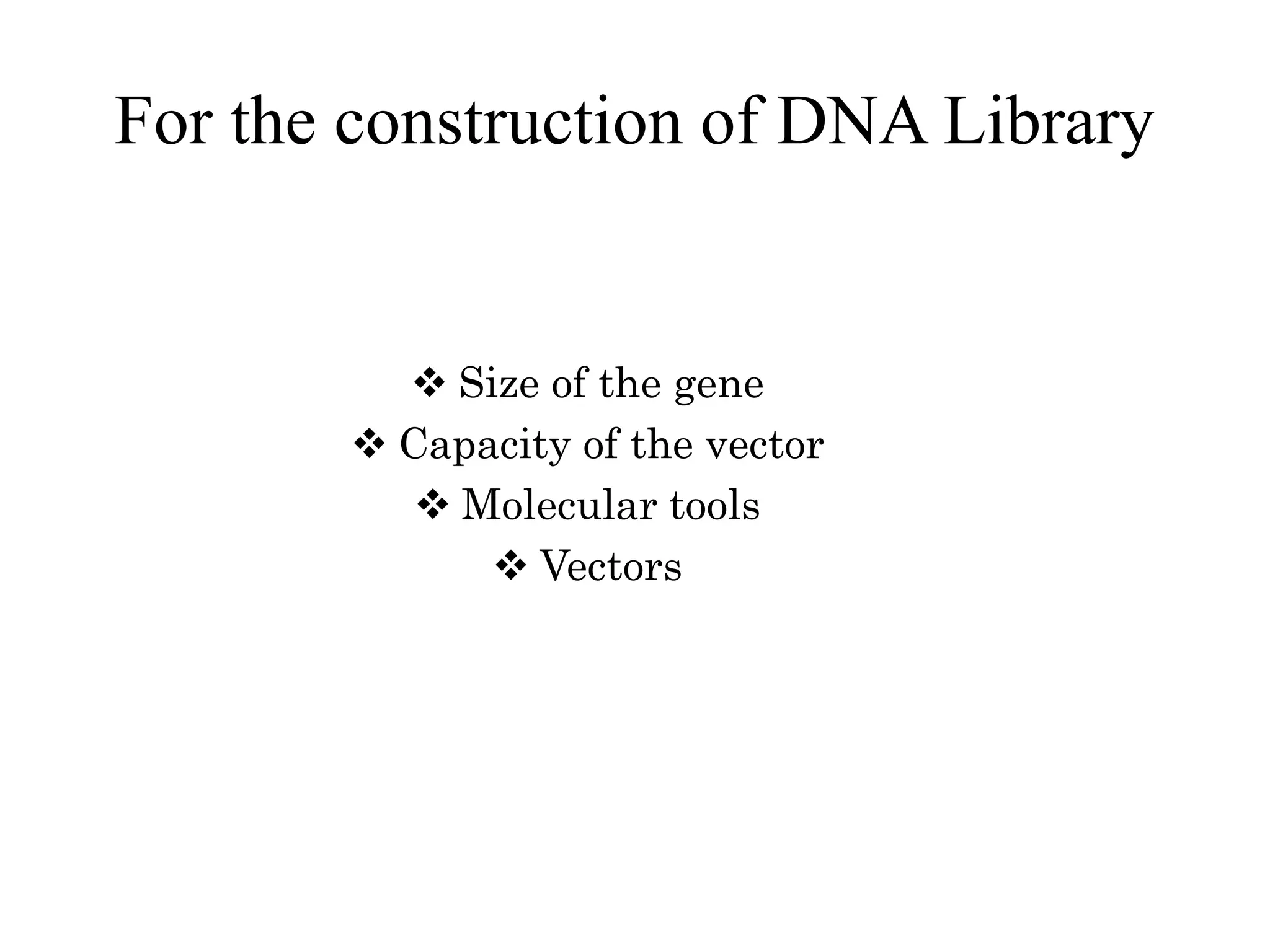 Construction of gene library | PPTX