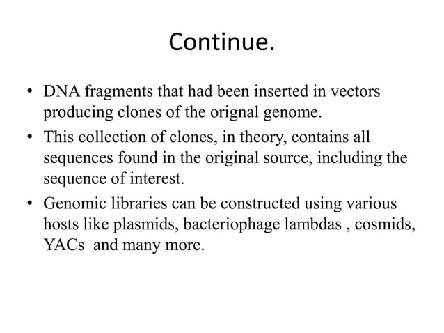 Construction of gene library | PPTX
