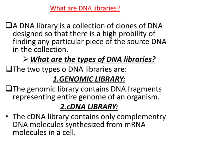 Construction of gene library | PPTX