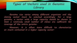 Construction of genomic and c dna library | PPTX
