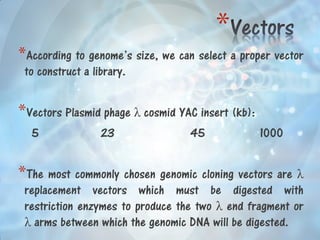 Construction of genomic library in lambda | PDF