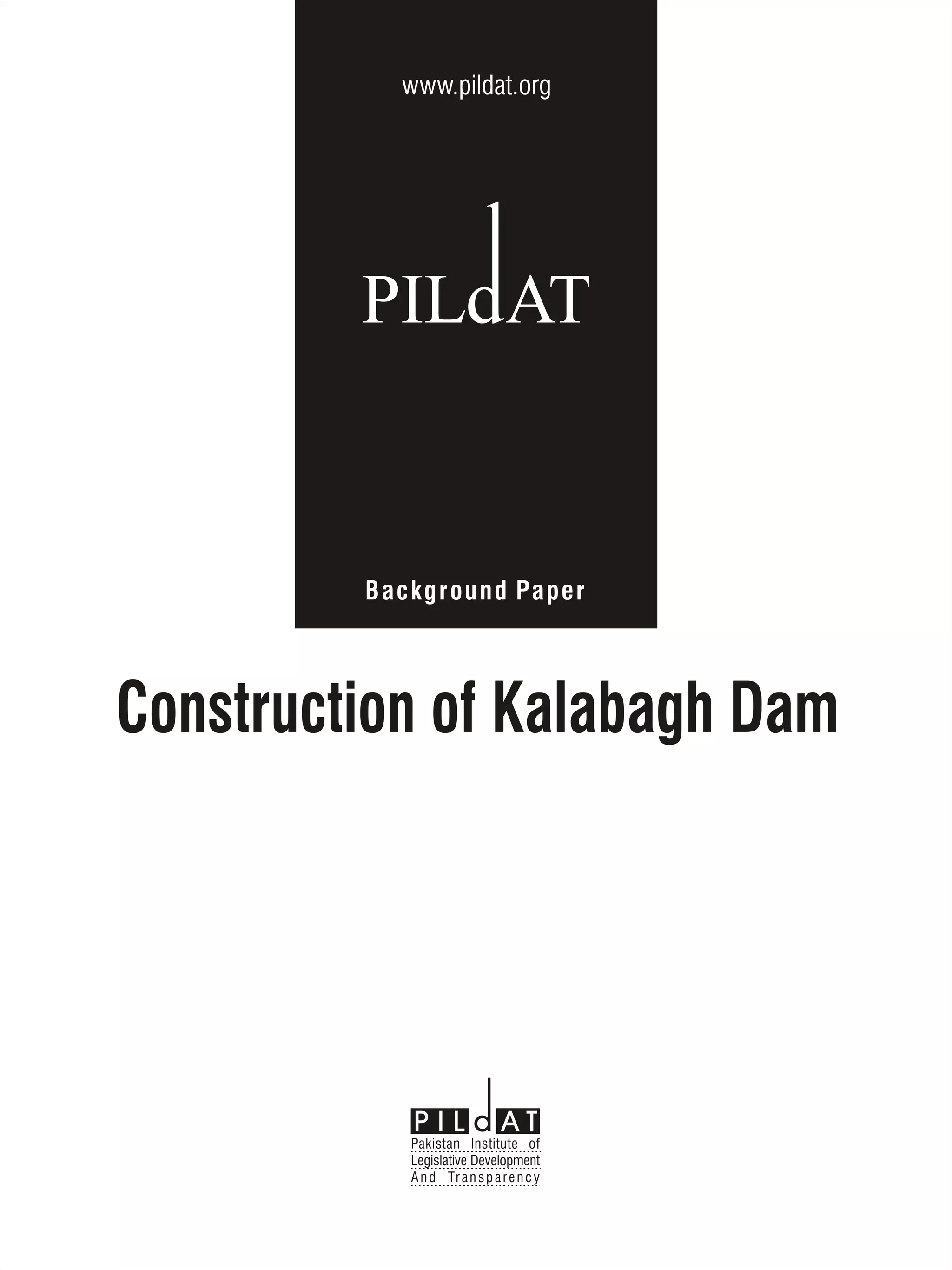 Construction of kalabagh dam background paper | PDF