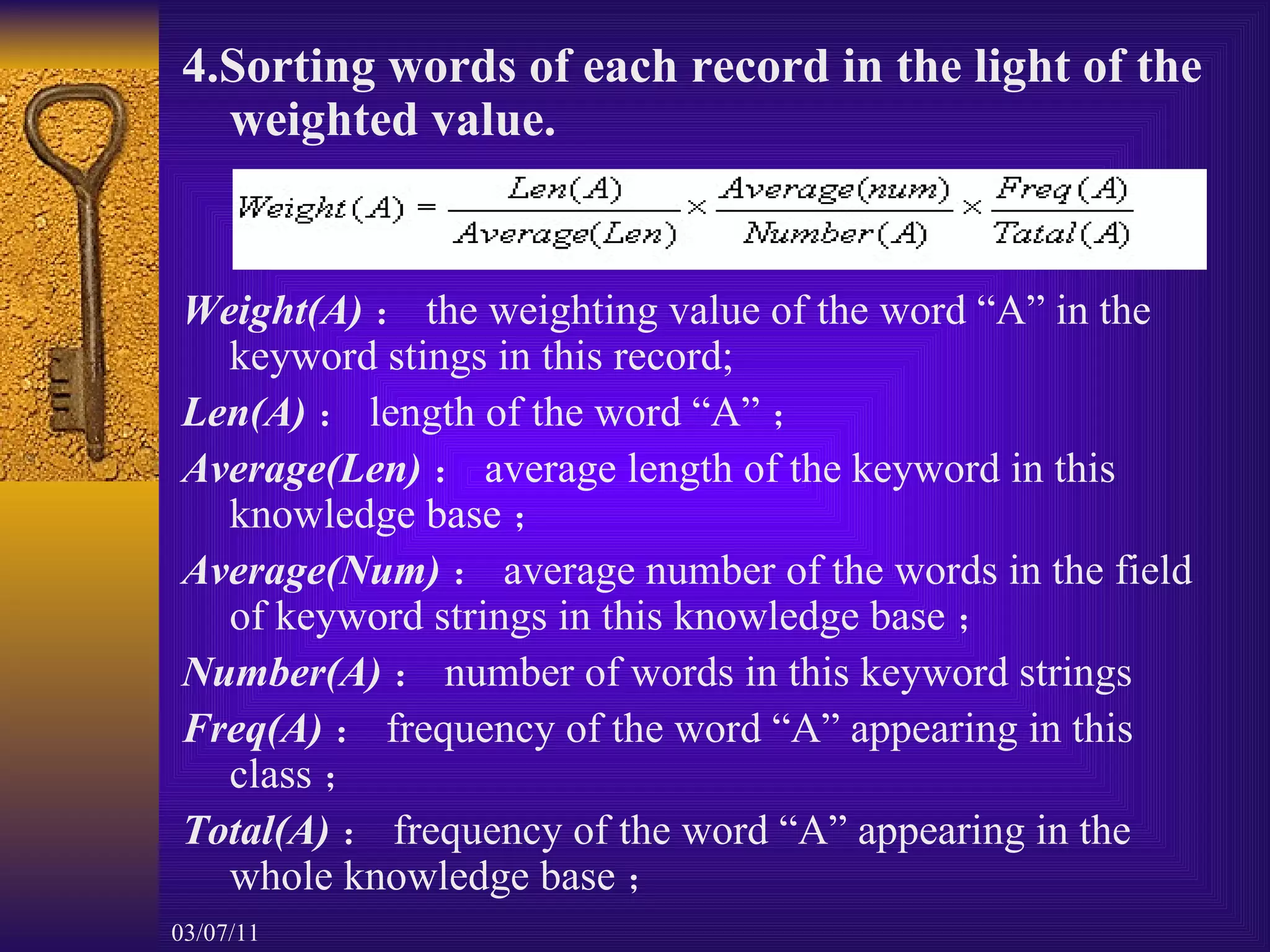 Construction of knowledge base for automatic indexing and ...