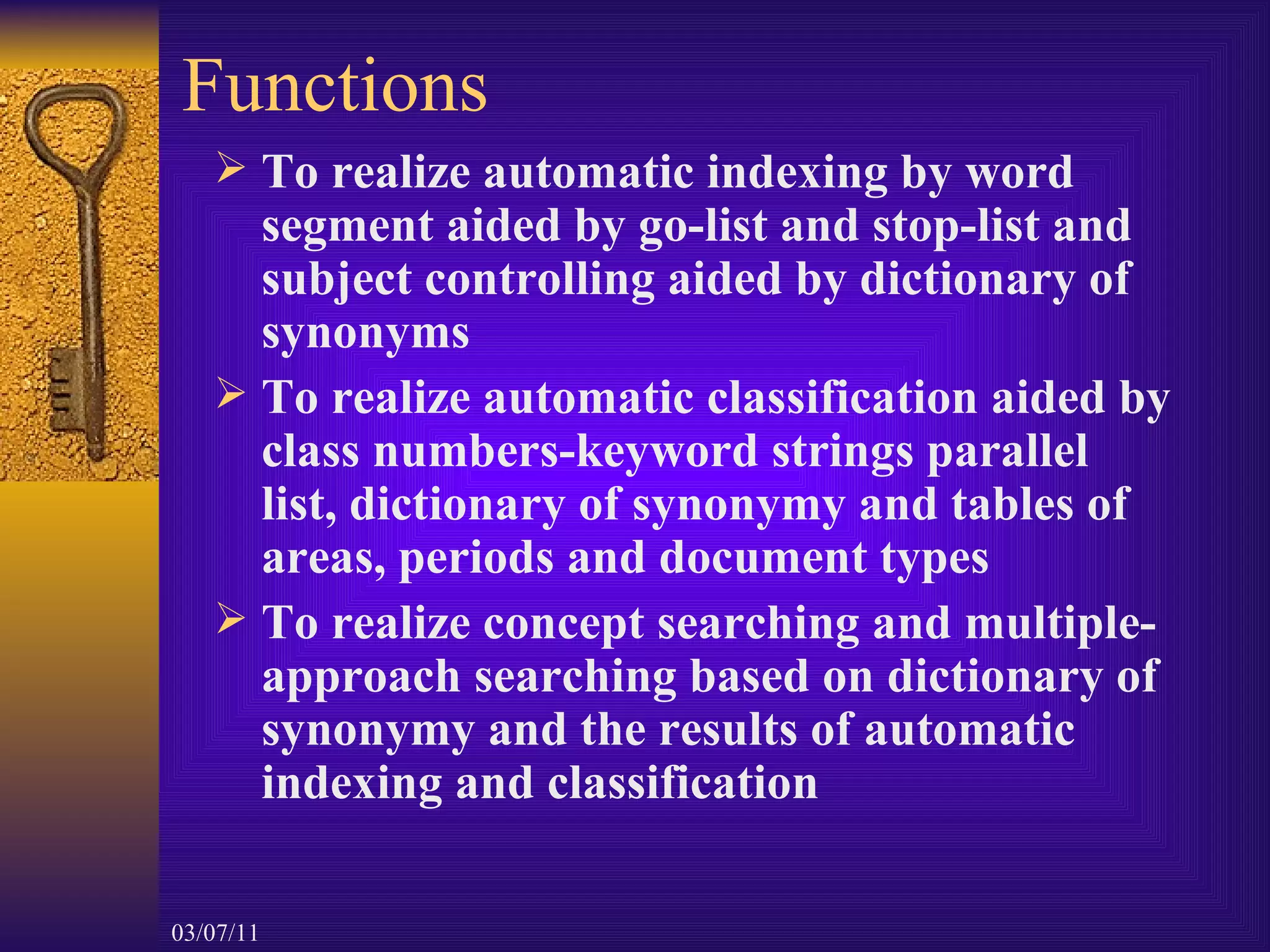 Construction Of Knowledge Base For Automatic Indexing And Classification Based On Chinese