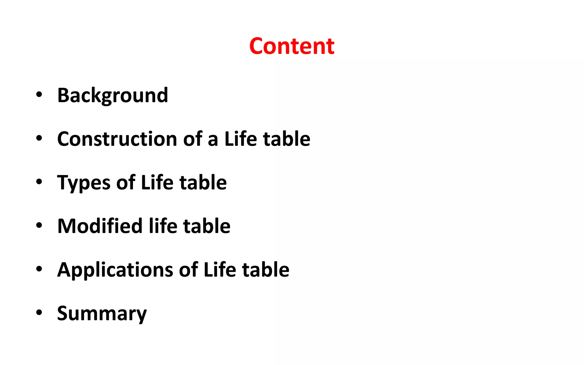 Construction of life table | PDF