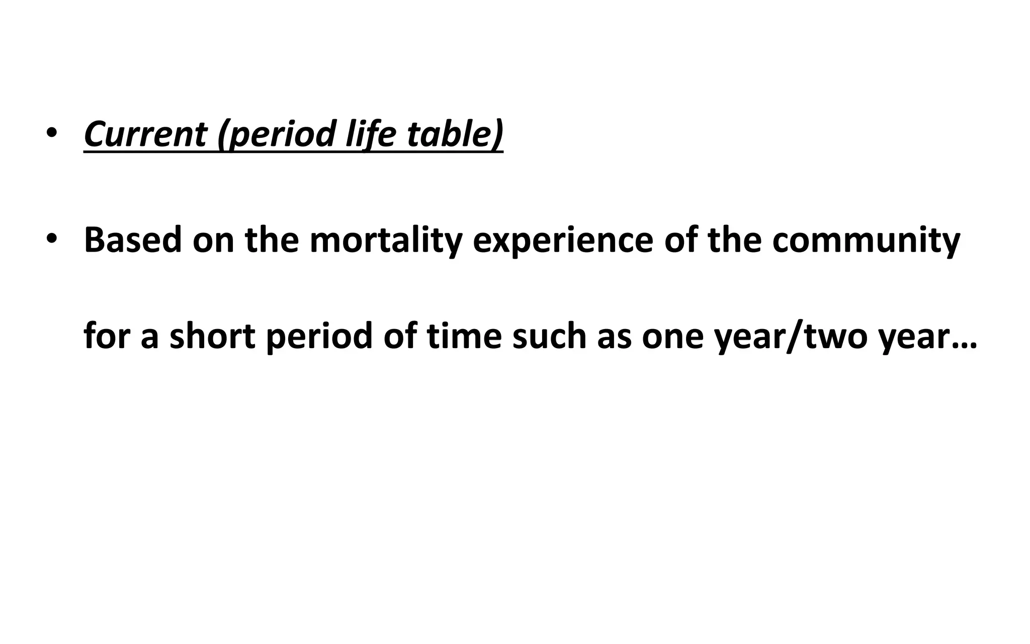 Construction of life table | PDF