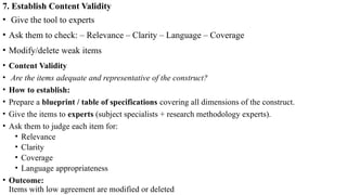 Construction and Validation of a Likert Scale for Student Research” | PPTX