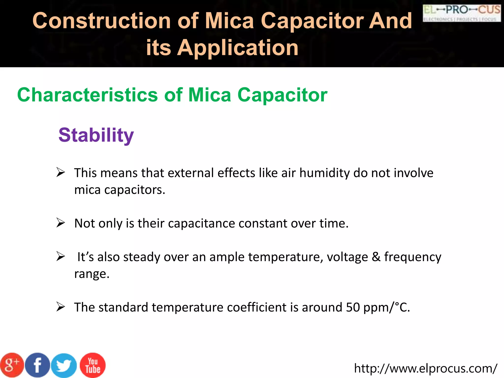 Construction of mica capacitor and its application | PPTX