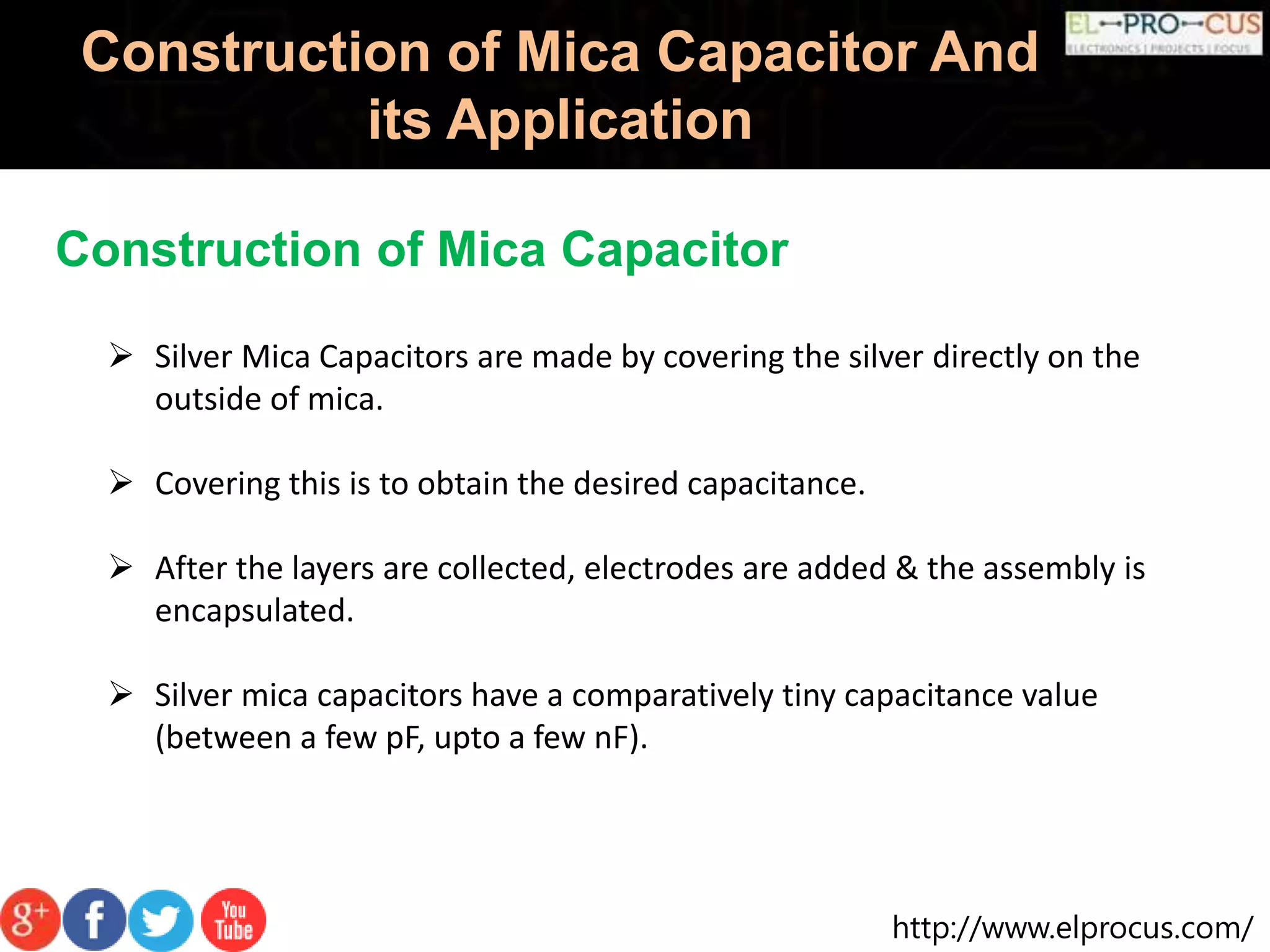 Construction of mica capacitor and its application | PPTX
