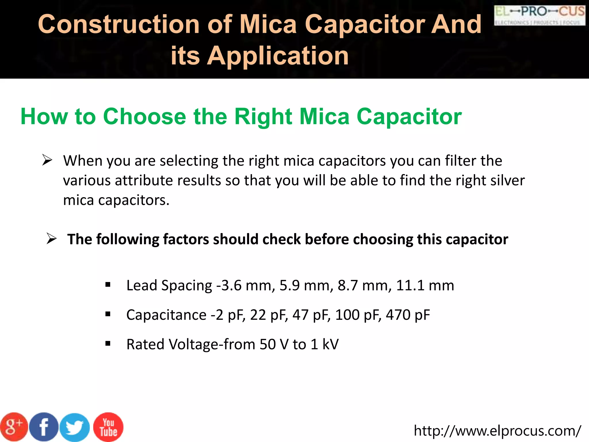 Construction of mica capacitor and its application | PPTX