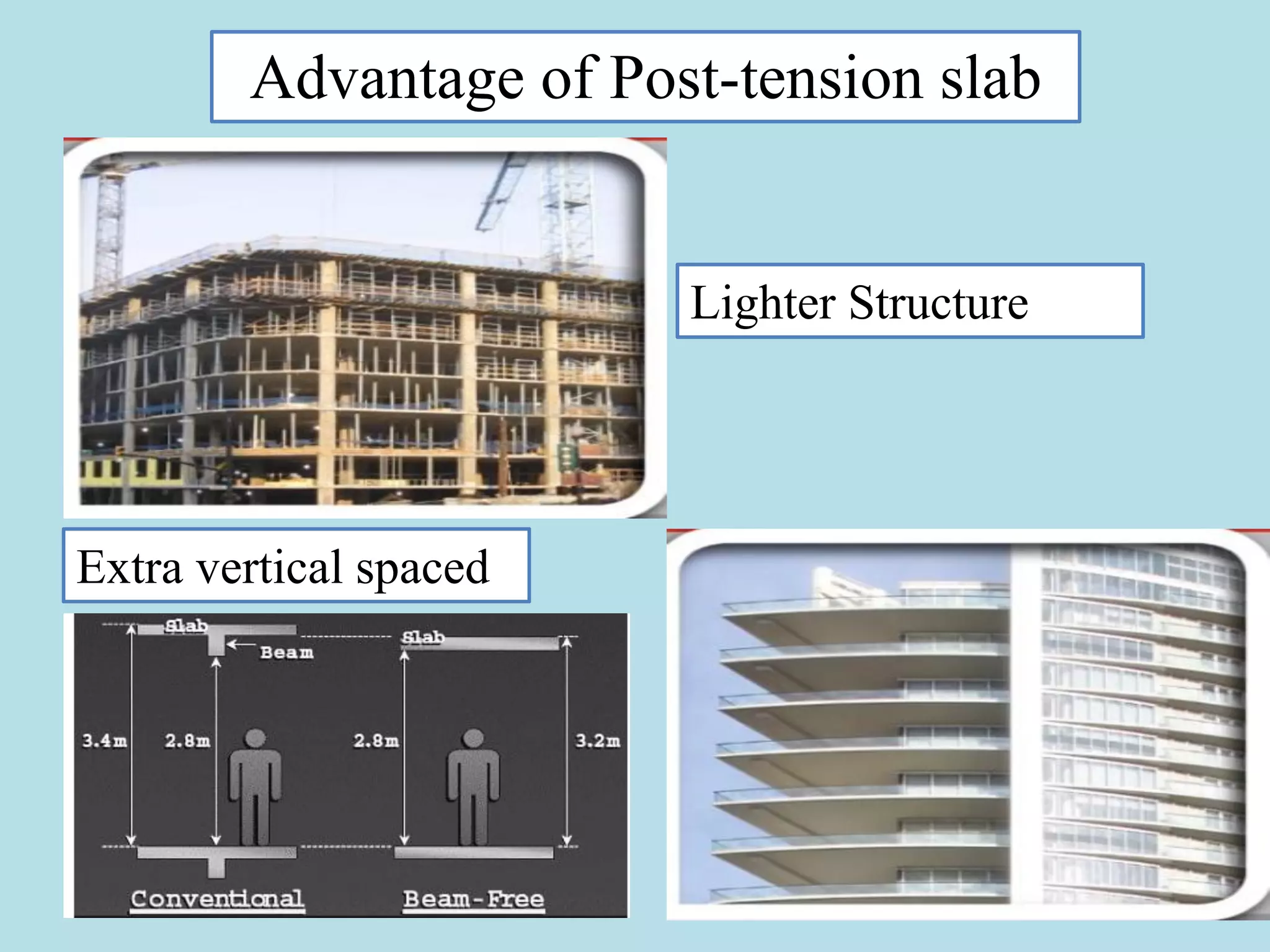 Construction of post tension slab | PDF