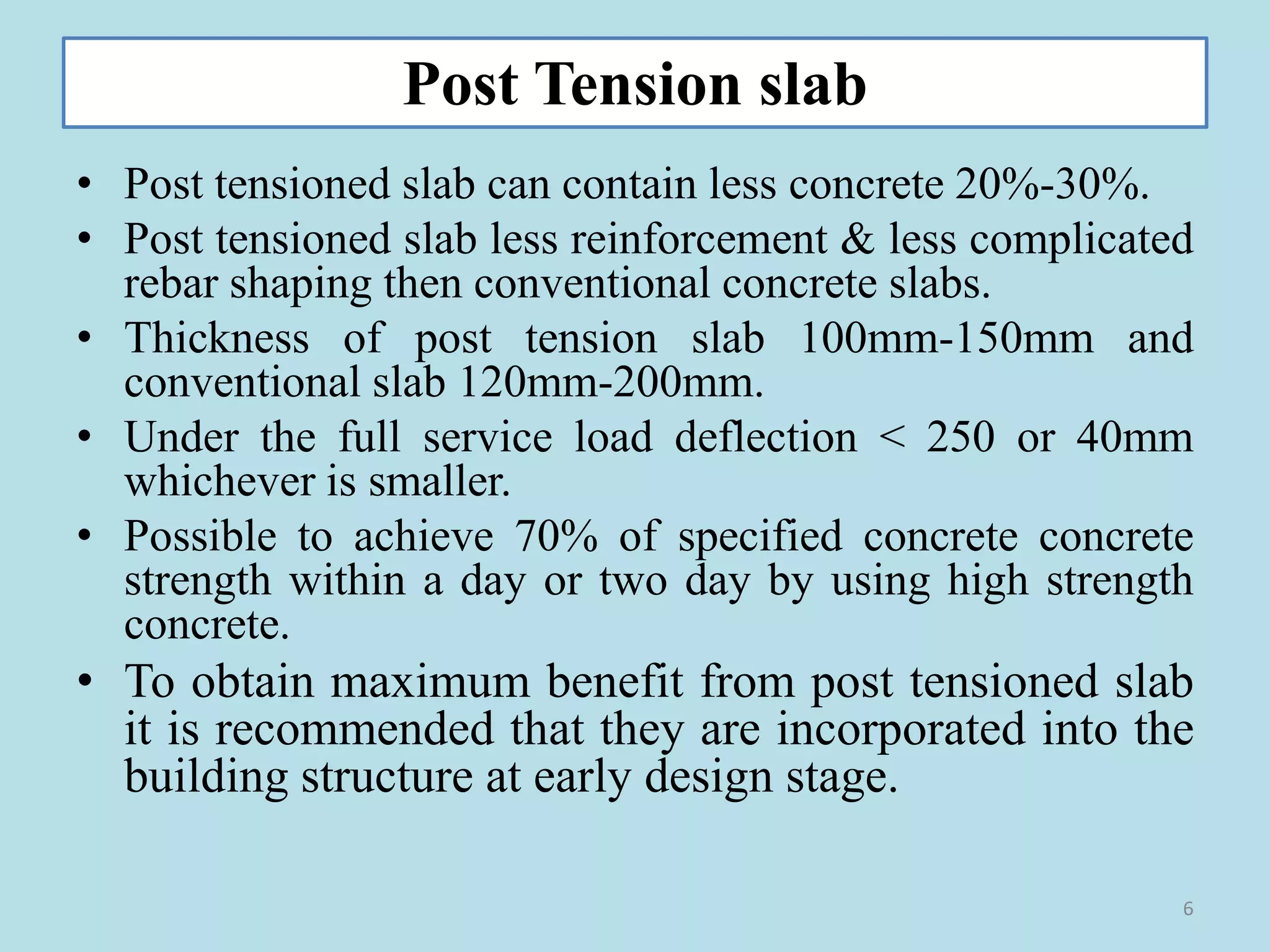 Construction of post tension slab | PDF