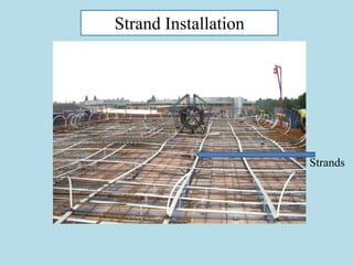 Construction of post tension slab | PDF