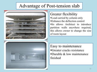Construction of post tension slab | PDF
