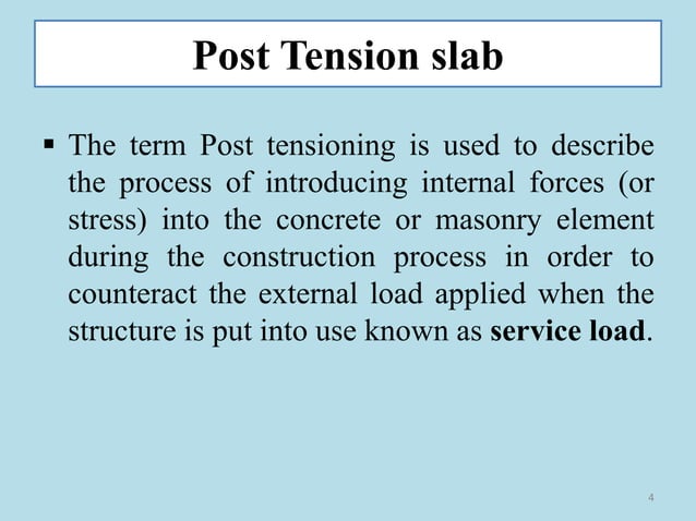 Construction of post tension slab | PDF