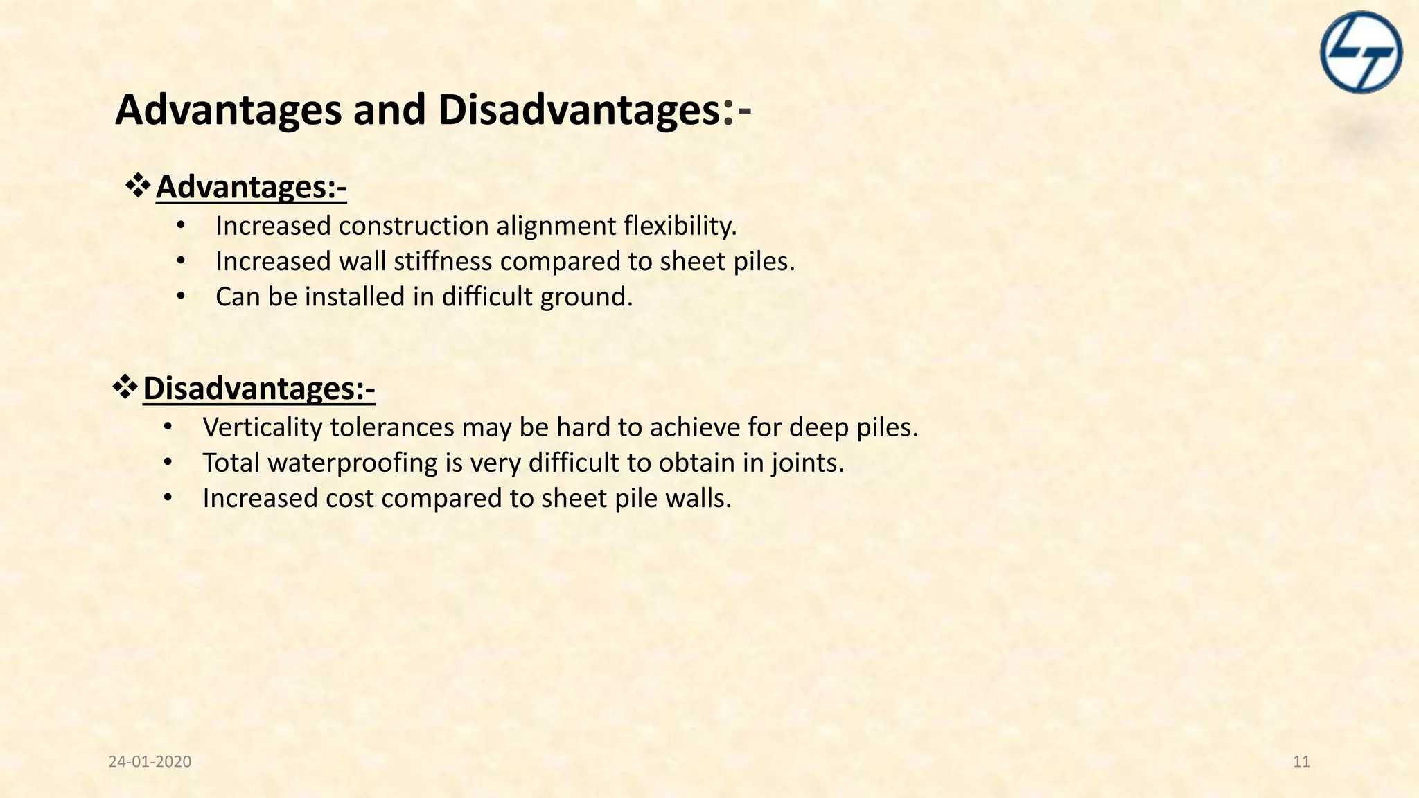 Construction of secant piles presentation | PPTX