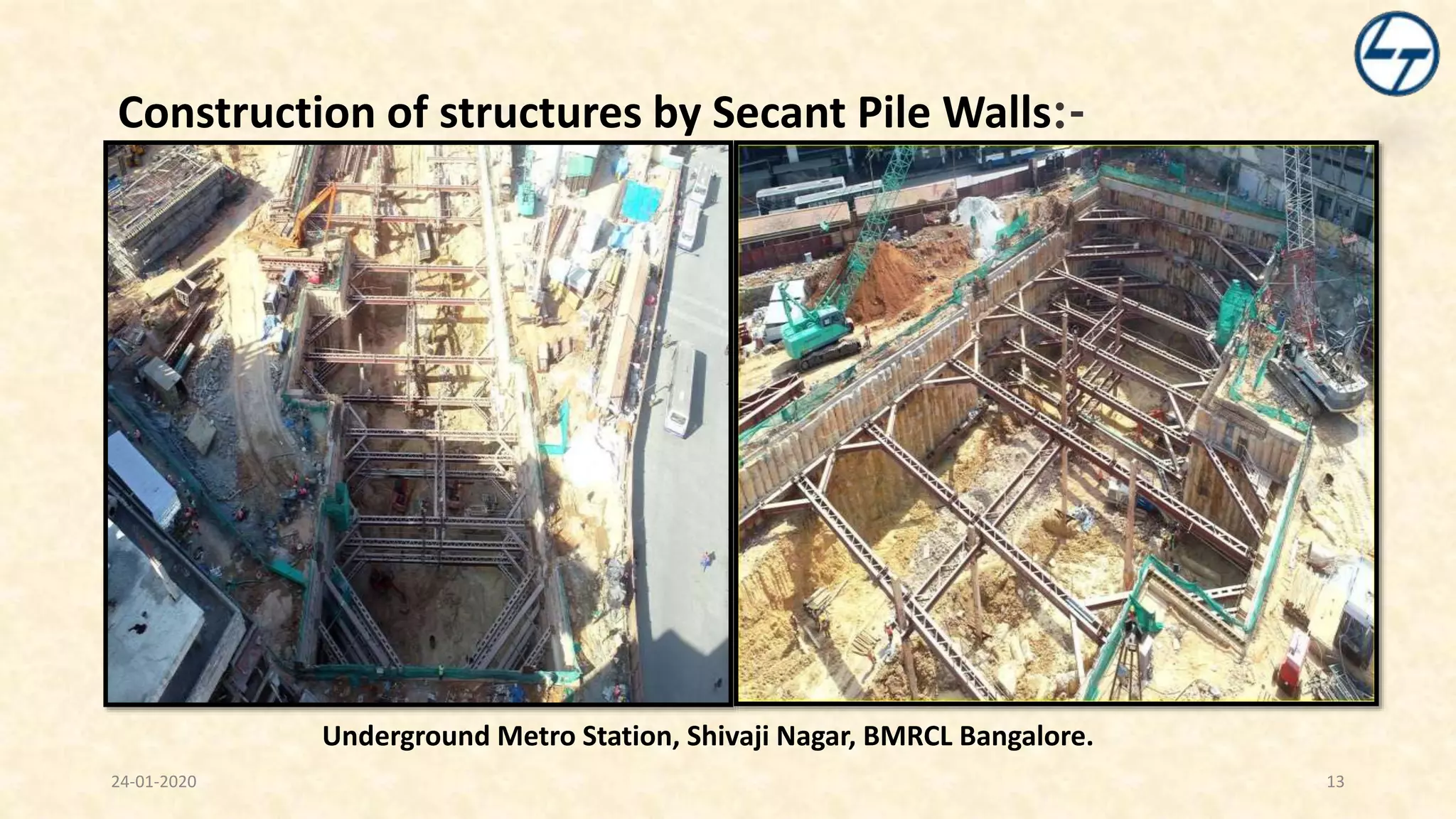 Construction of secant piles presentation | PPTX