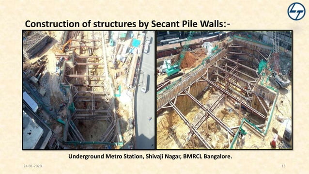 Construction of secant piles presentation | PPTX | Civil Engineering Industry | Industries