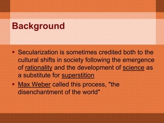 Construction of Secular and Sacred Religion | PPTX