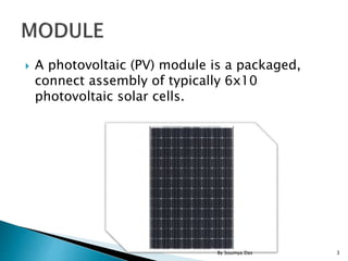 Construction of solar module | PPTX