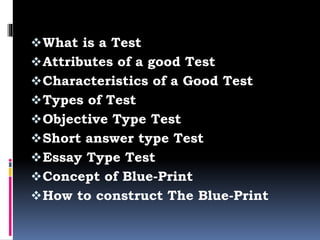 Construction of test | PPTX
