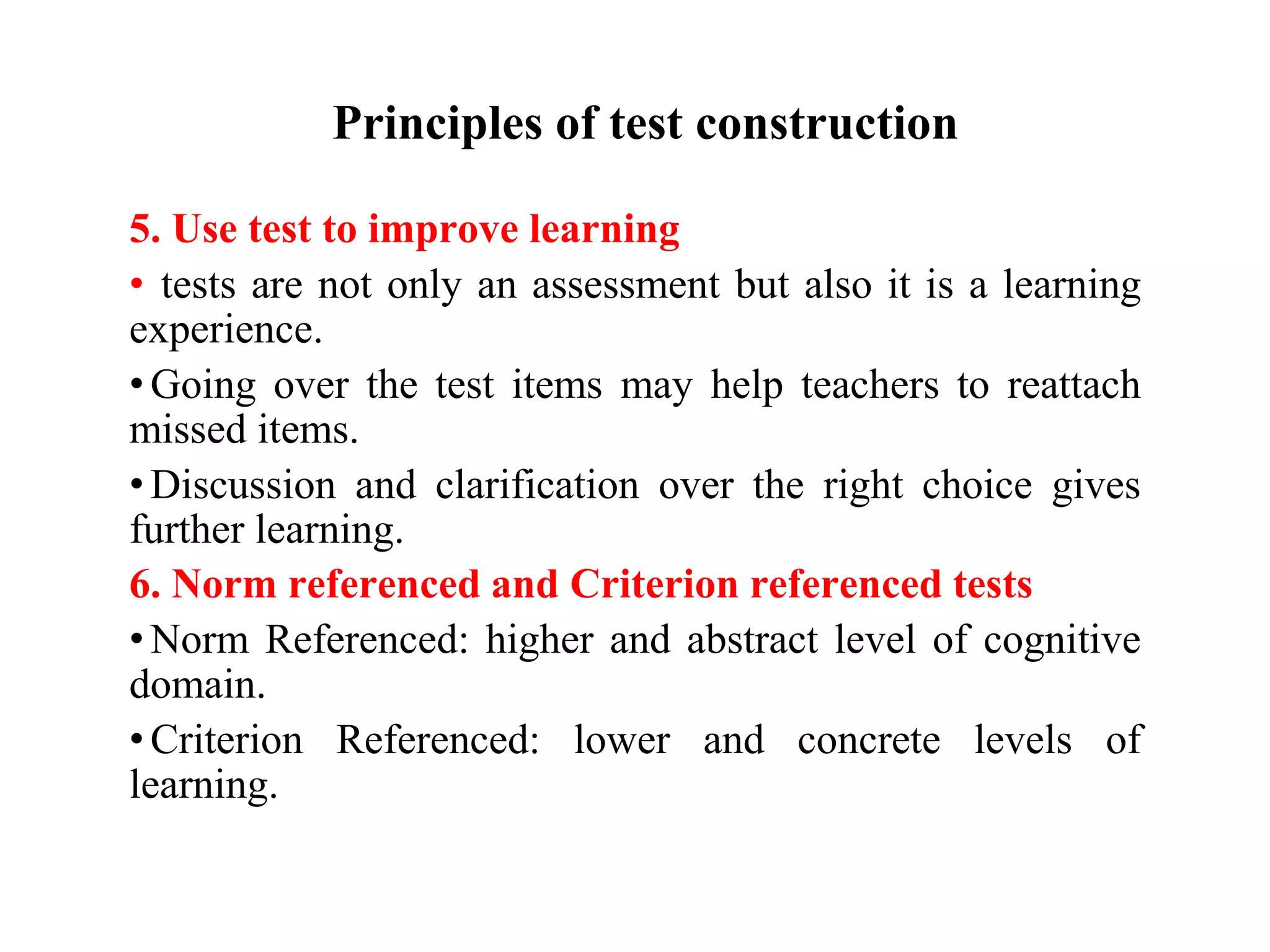 Construction of Test | PPTX