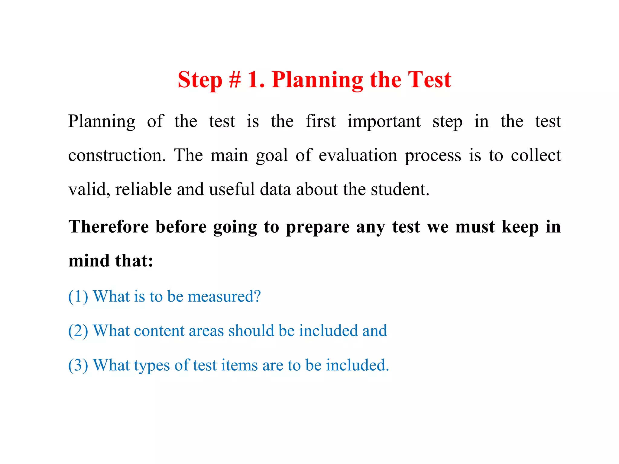 Construction of Test | PPTX