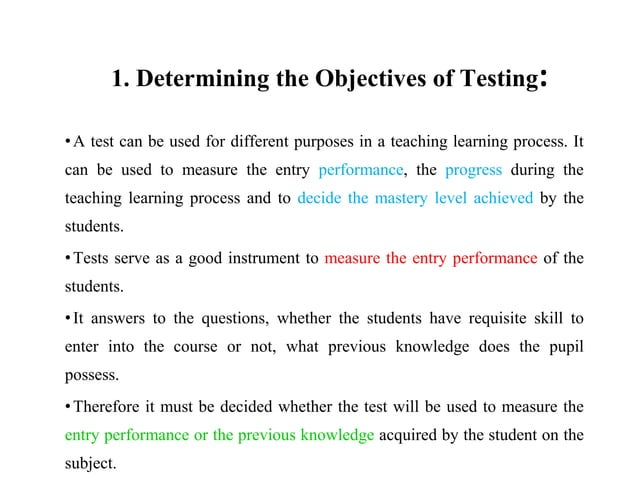 Construction of Test | PPTX | Standardized Testing | Educational Assessment