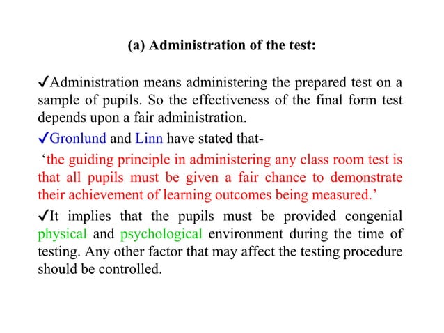 Construction of Test | PPTX | Standardized Testing | Educational Assessment