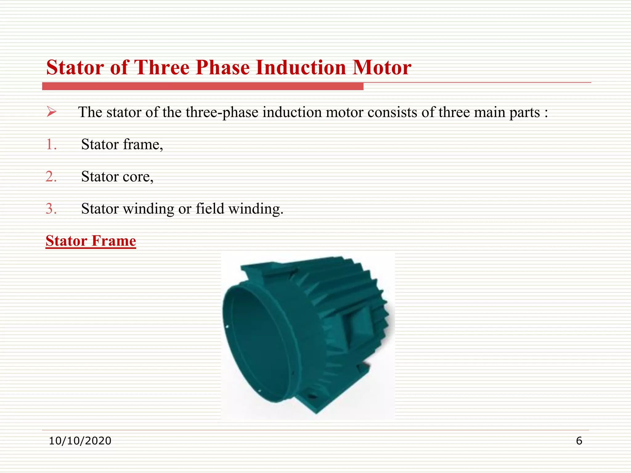 Construction of three phase induction motor | PDF