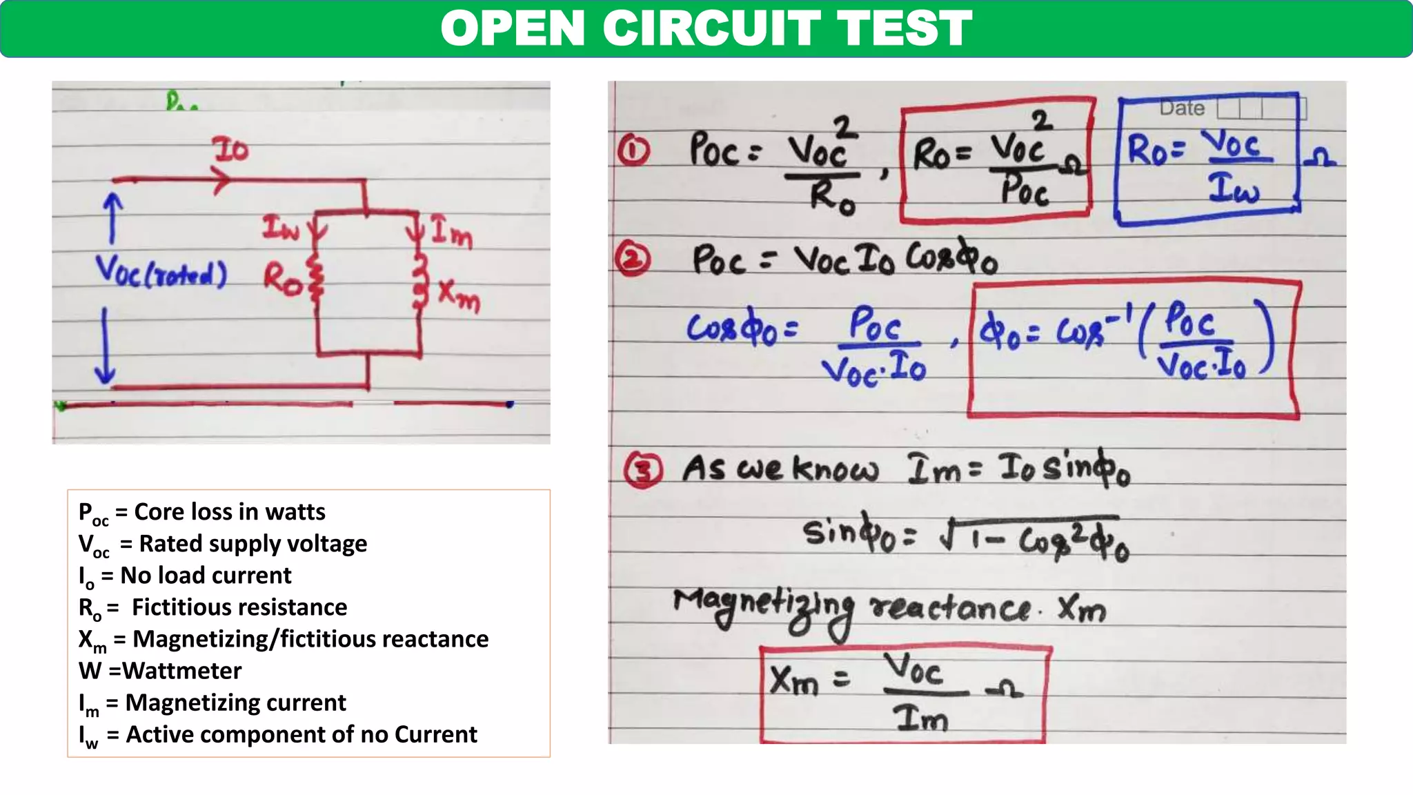 OPEN CIRCUIT AND SHORT CIRCUIT TEST OF SINGLE PHASE TRANSFORMER|DAY7 ...