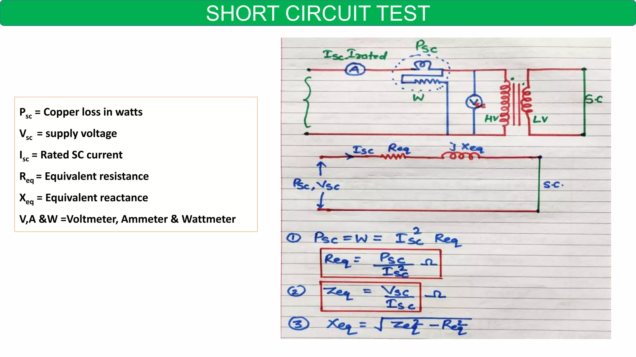 OPEN CIRCUIT AND SHORT CIRCUIT TEST OF SINGLE PHASE TRANSFORMER|DAY7 ...