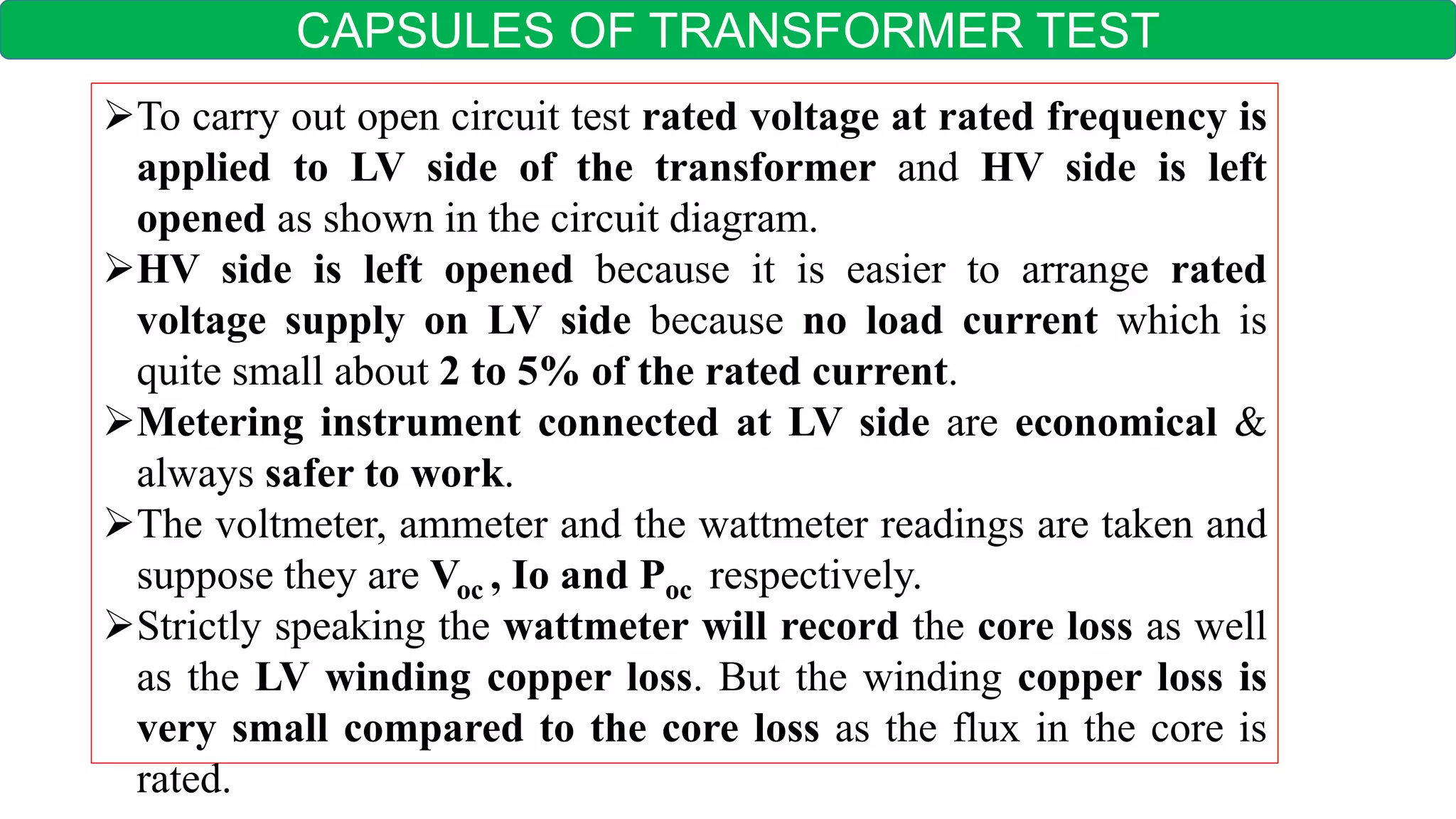 OPEN CIRCUIT AND SHORT CIRCUIT TEST OF SINGLE PHASE TRANSFORMER|DAY7 ...