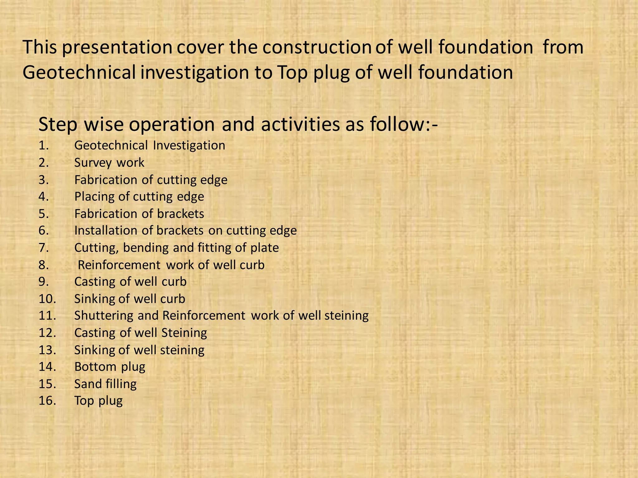 Construction of well foundation | PDF