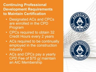 Constructor Certification - Benefits to Project Owners | PPT
