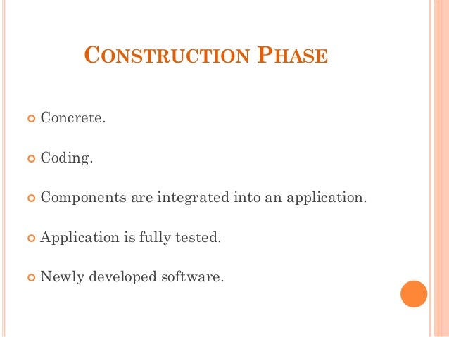 Software Development Life Cycle Construction Phase