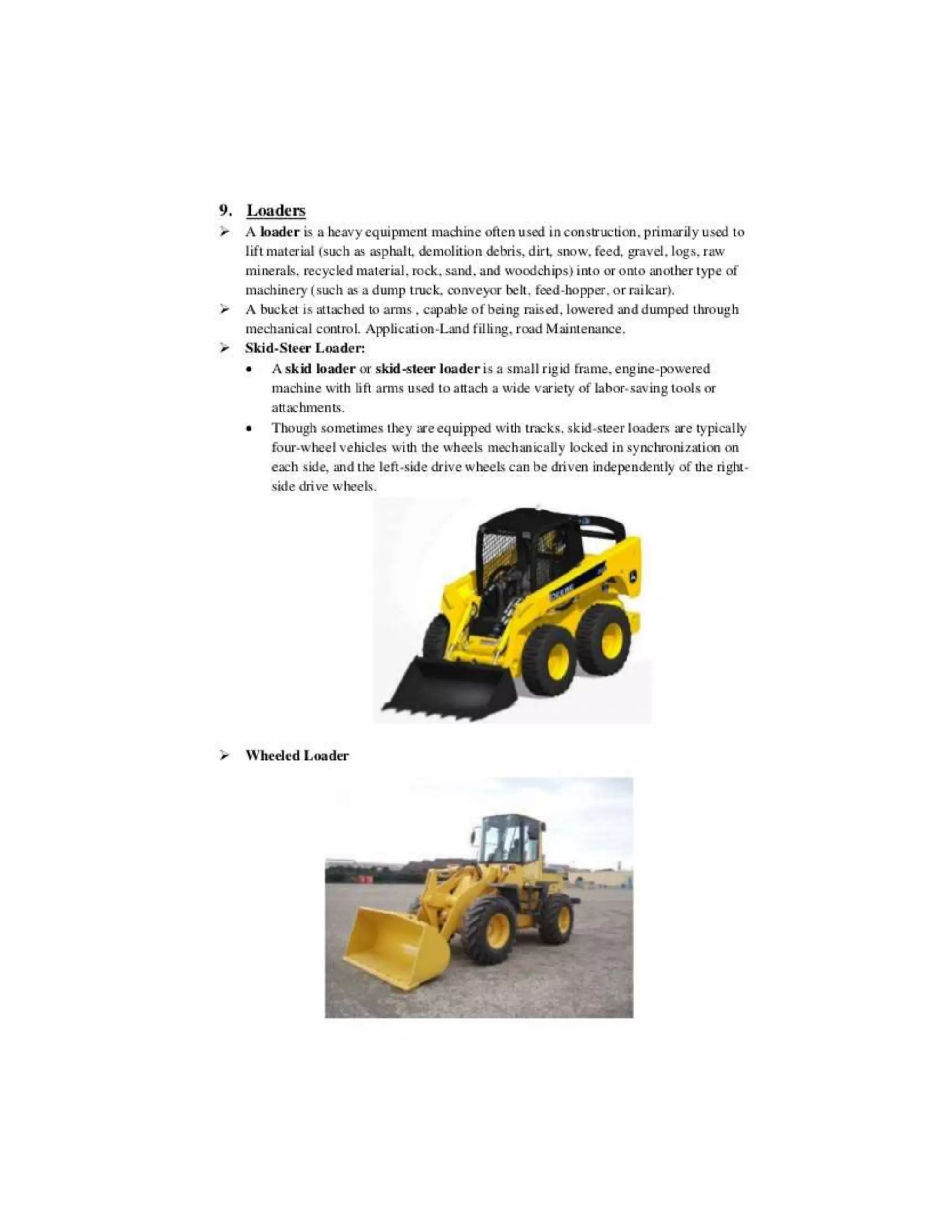 Construction plant and equipment notes | DOCX