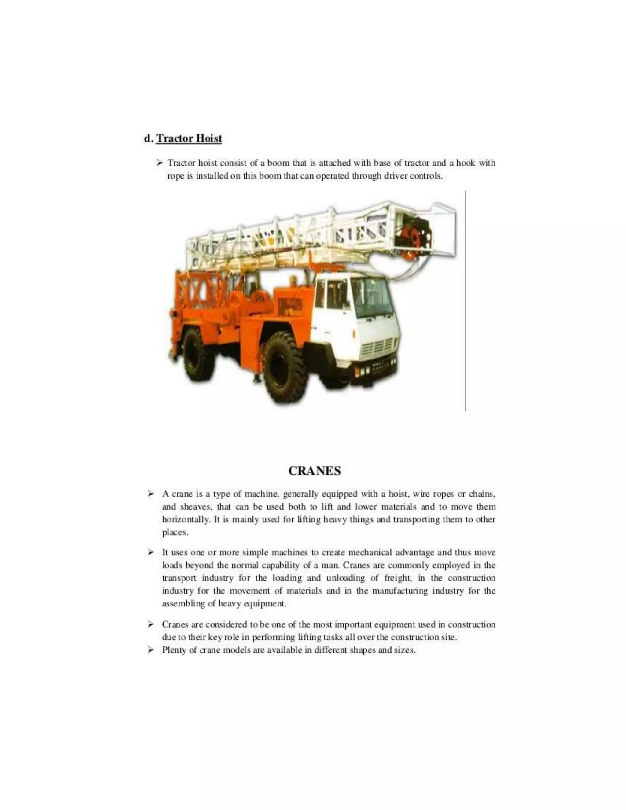 Construction plant and equipment notes | DOCX