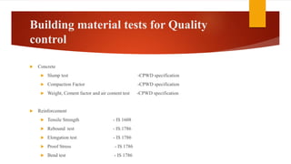 Construction practices and quality control | PPTX