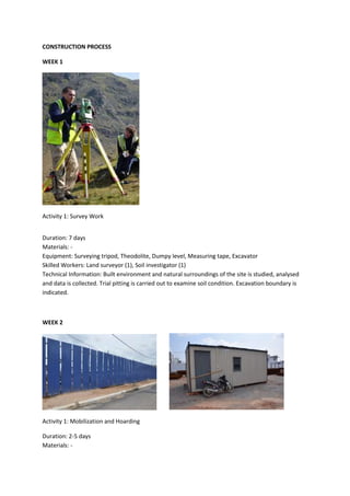 Building Construction process | PDF