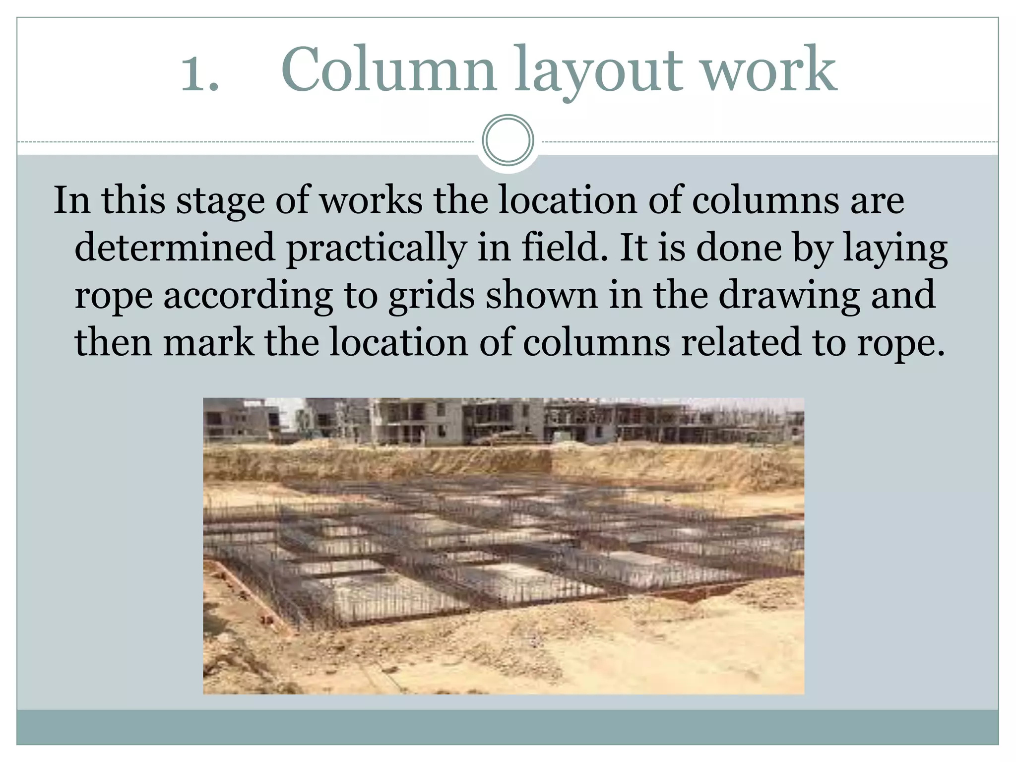 Construction process''column,beam,slab'' | PPTX