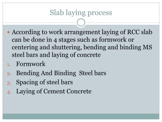 Construction process''column,beam,slab'' | PPTX