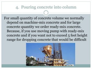 Construction process''column,beam,slab'' | PPTX