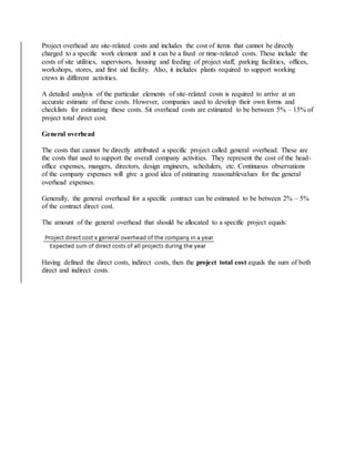 Construction project costs | DOCX