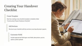 Construction Project Handover Checklist with eAuditor Audits ...