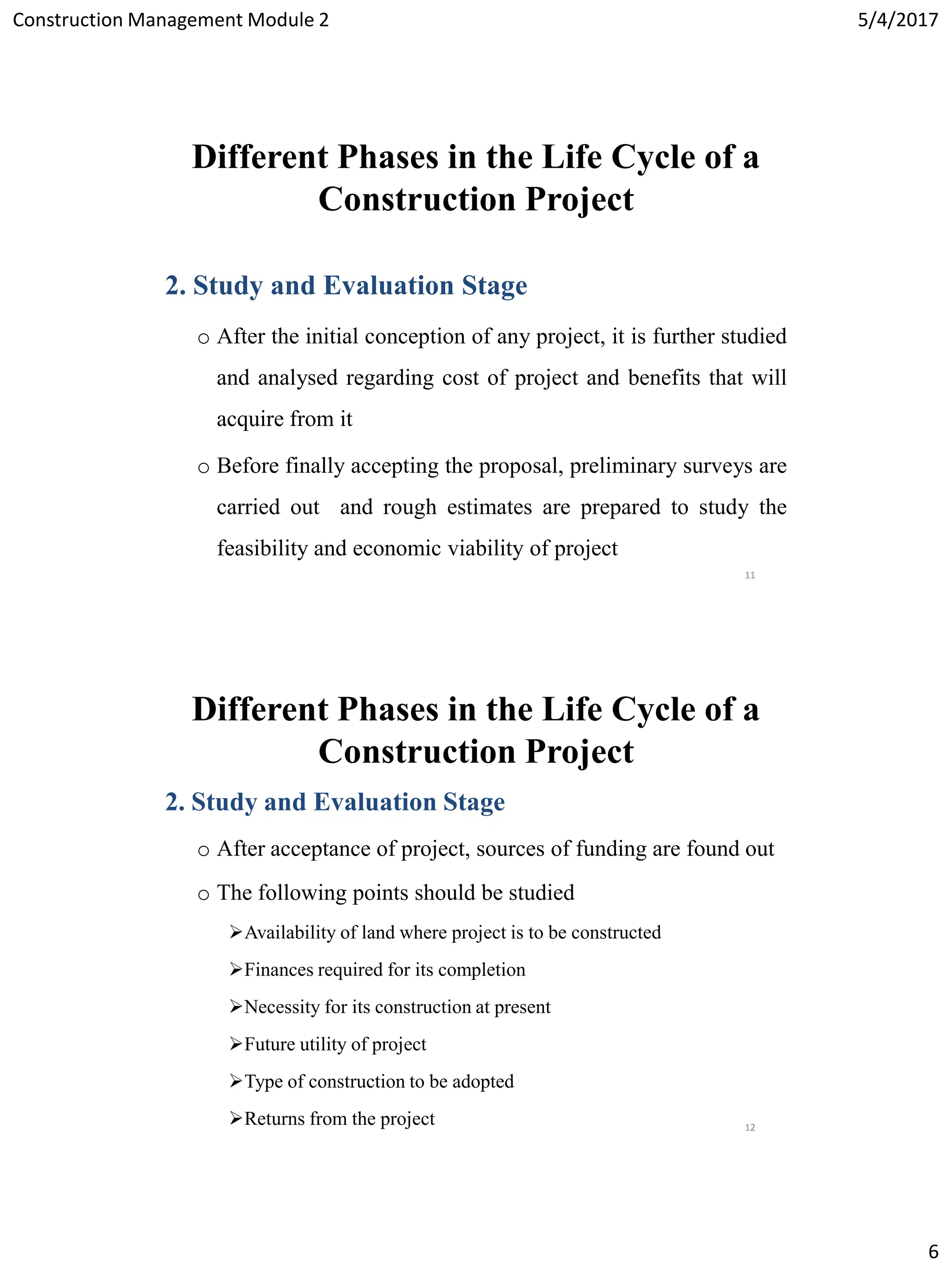 Construction project management - Life cycle of a construction project ...